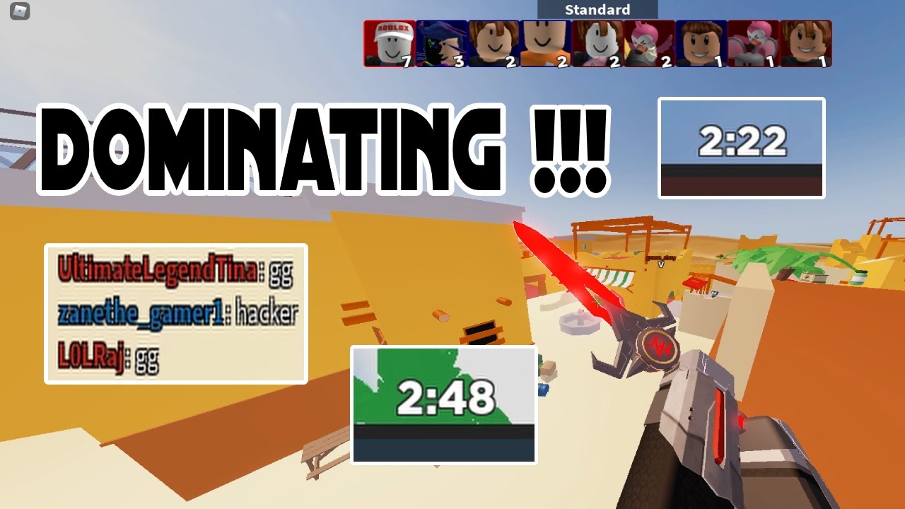 DOMINATING the server AND Getting called HACKER in ARSENAL ROBLOX - YouTube