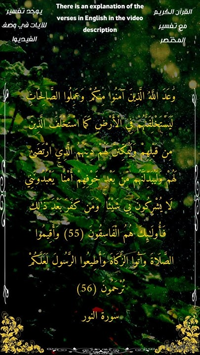 وعد الله الذين آمنوا منكم وعملوا الصالحات ليستخلفنهم في الأرض الشيخ