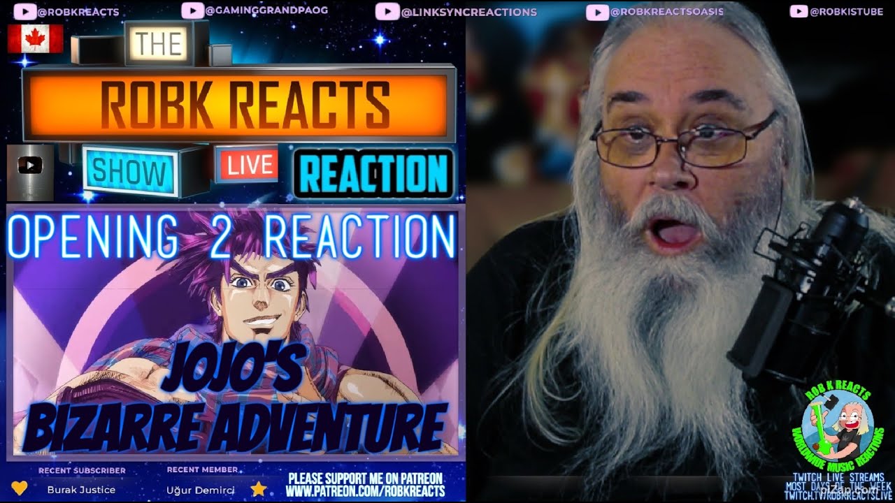 JoJo's Bizarre Adventure Opening 2 Reaction | 4K 60FPS | Creditless | CC - YouTube