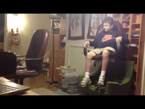 Epic Slo-Mo Swivel Chair Fail - YouTube