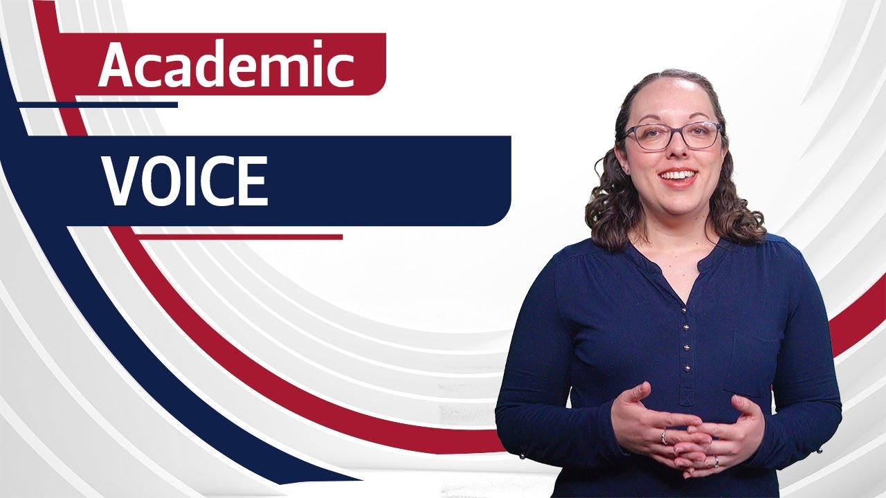 Voice in academic writing - UFS OWL - YouTube
