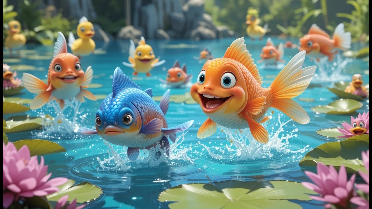 Ducks Go Quack and Fish Go Swish Rhyme Song | Rhyme & Lyrics for Kids ...