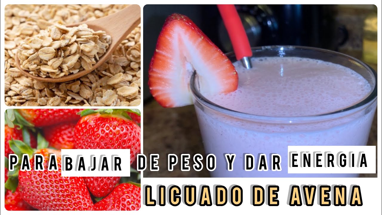 LICUADO DE AVENA CON FRESAS./BATIDO DE FRESAS Y AVENA #licuadosaludable ...