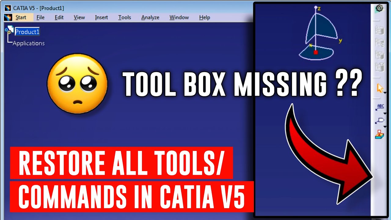 How To Reset And Restore Missing Toolbars And Commands In Catia V5 Catia V5 Tutorial For