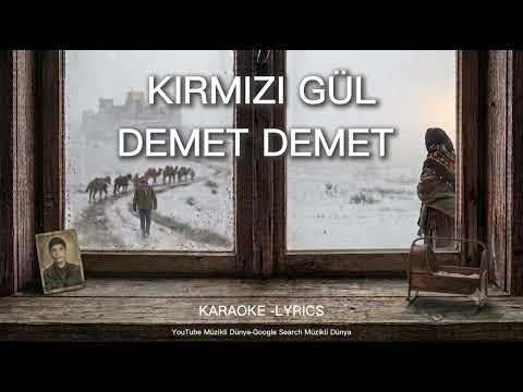 Kırmızı Gül Demet Demet Karaoke Lyrics Altyapı Fon Müziği Enstrümantal Instrumental 