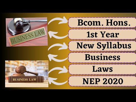 Business Law Subject| New Syllabus| Bcom. 1st Year| According to NEP ...