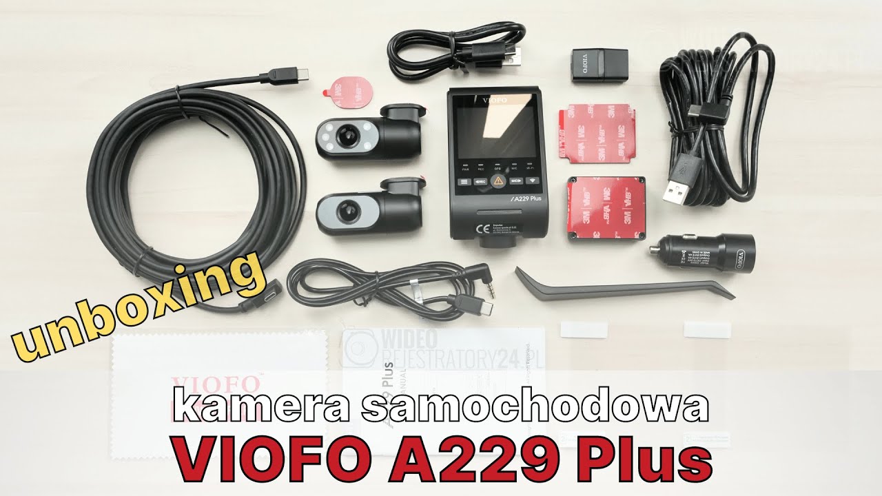 Kamera samochodowa VIOFO A229 Plus 3CH - unboxing - YouTube