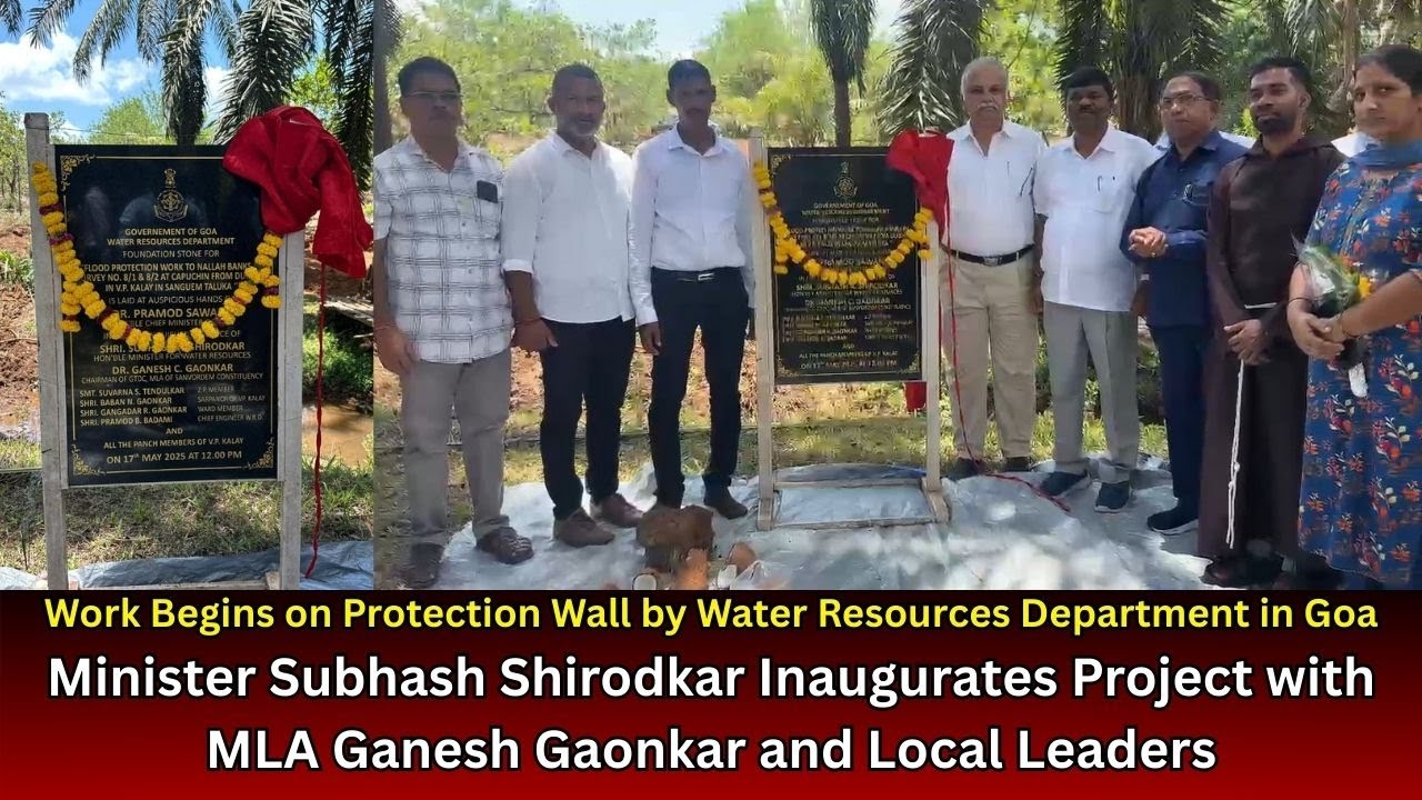Work Begins on Protection Wall by Water Resources Department in Goa ...