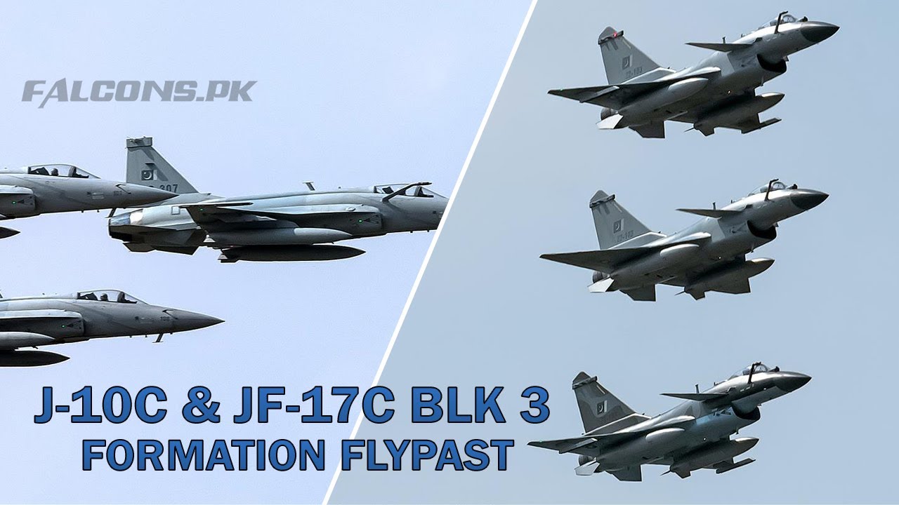 CHENGDU J-10C & JF-17C BLK 3 FIGHTER JETS | Pakistan Day 2023 - YouTube