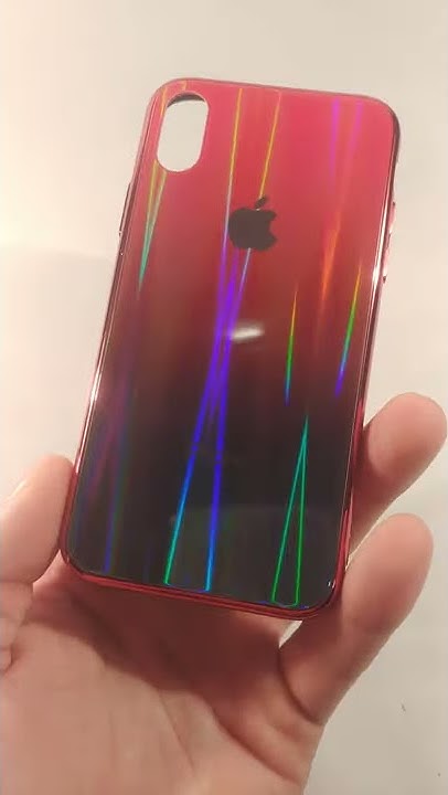 Iphone XS X Glass Case Стеклянный кейс на Айфон 10 с переливом Градиент ...
