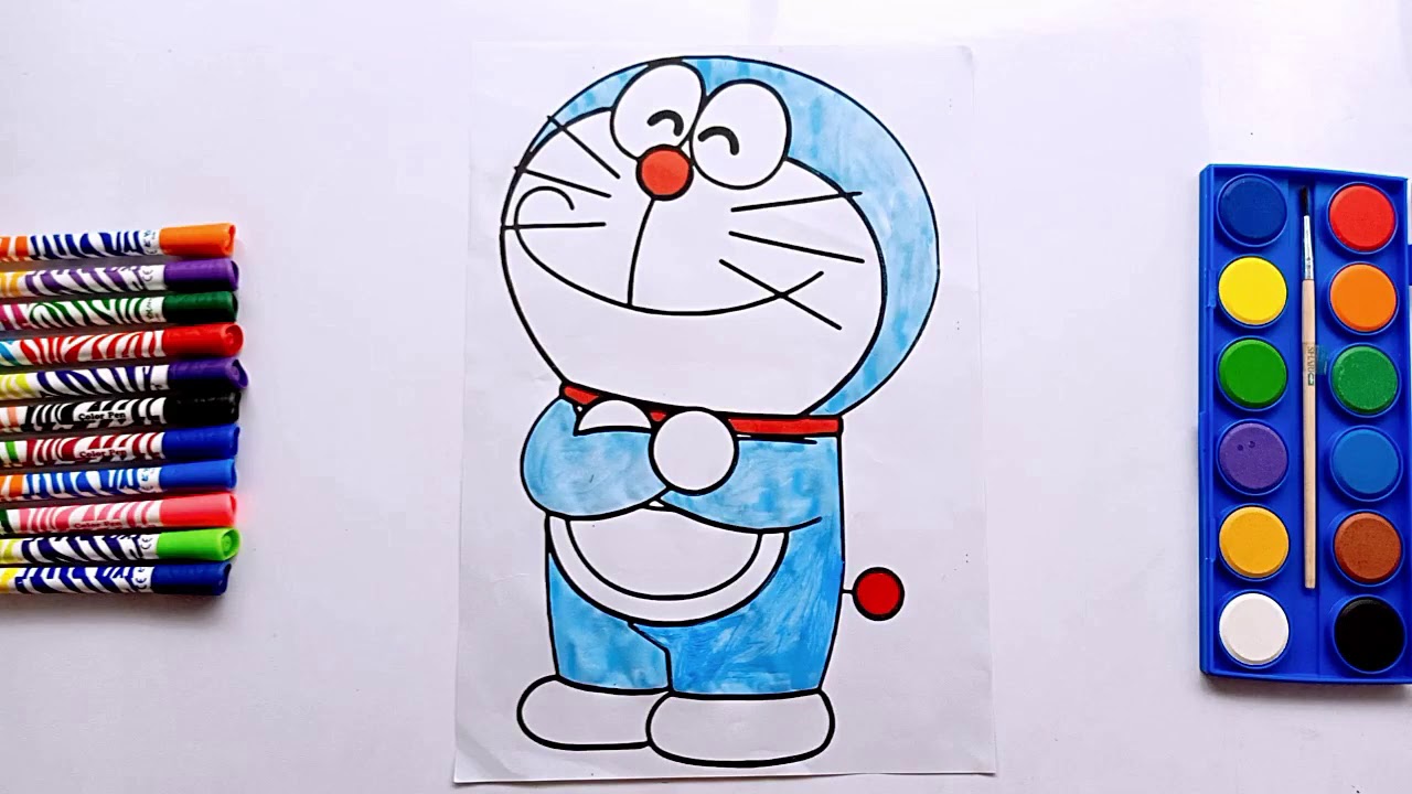 How to Colouring Doraemon Step by Step | Doremon Colouring for Kids ...