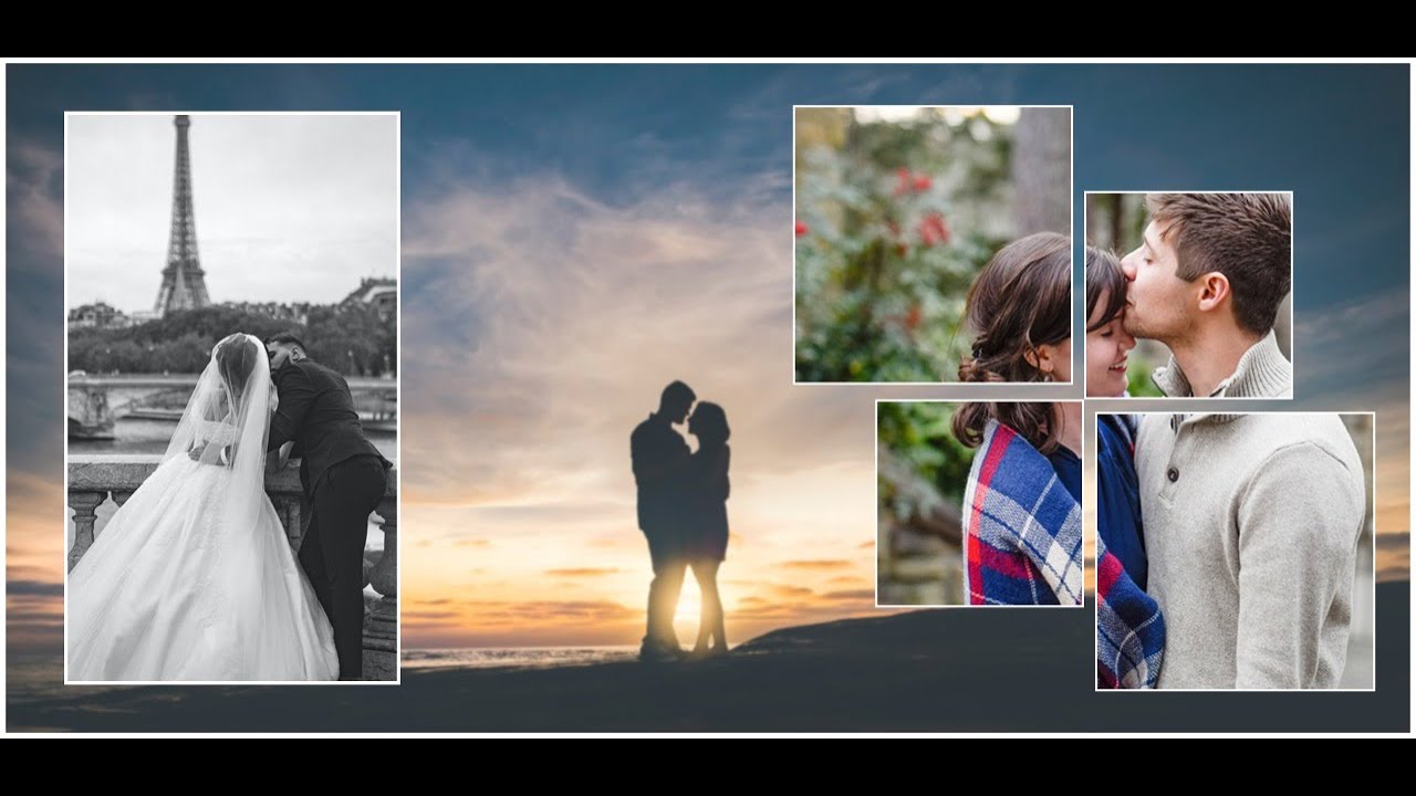 create Pre wedding photo frame with Photoshop CC || Pre Wedding Photo ...