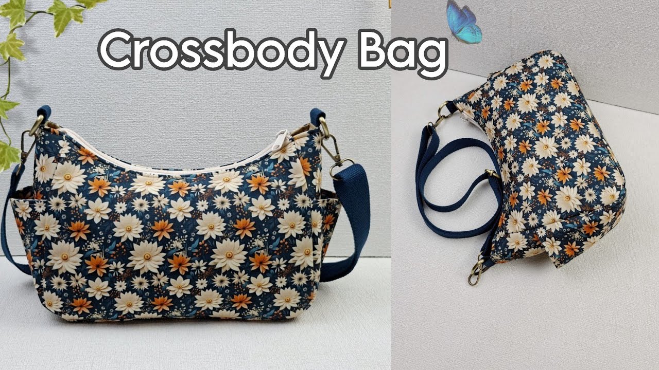 DIY Cara Membuat Tas/Crossbody Bag Tutorial & Pattern - YouTube