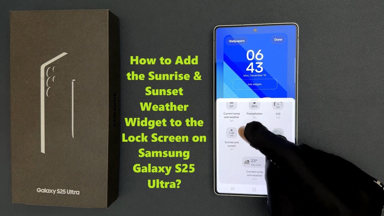 How to Add the Sunrise & Sunset Weather Widget to the Lock Screen on ...