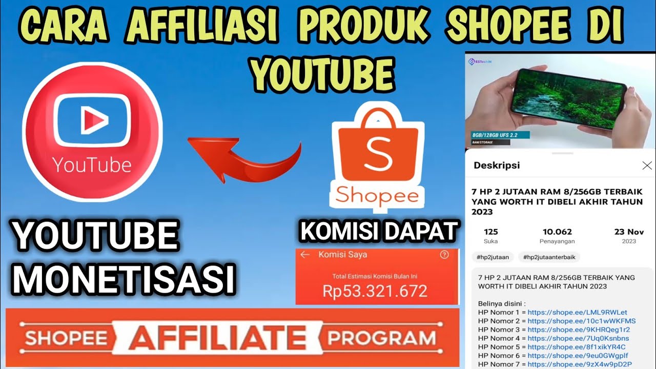 CARA UPLOAD VIDEO SHOPEE AFFILIATE DI YOUTUBE Cara daftar youtube ...
