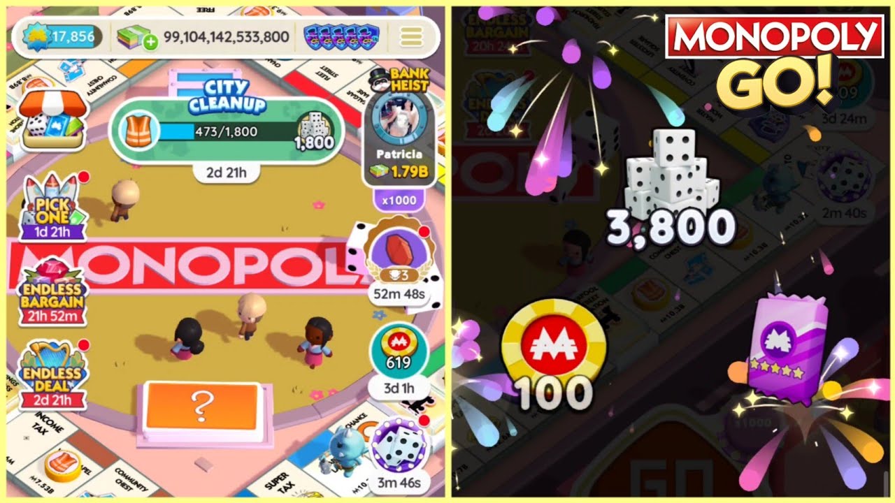 Monopoly Go: City Cleanup Event - All Rewards - Reached 100000 Billion ...