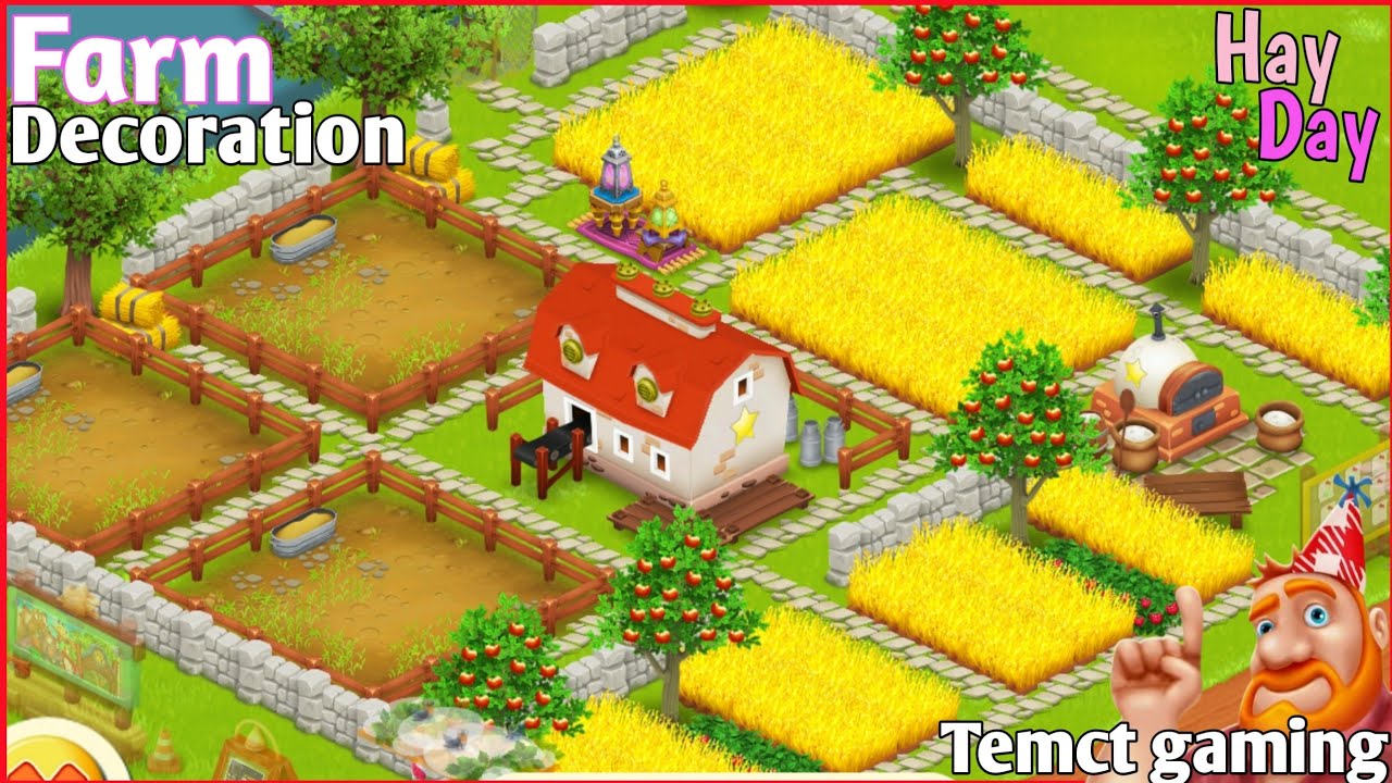 Hay Day Farm Decoration Idea - It give Cool look to your farm - YouTube