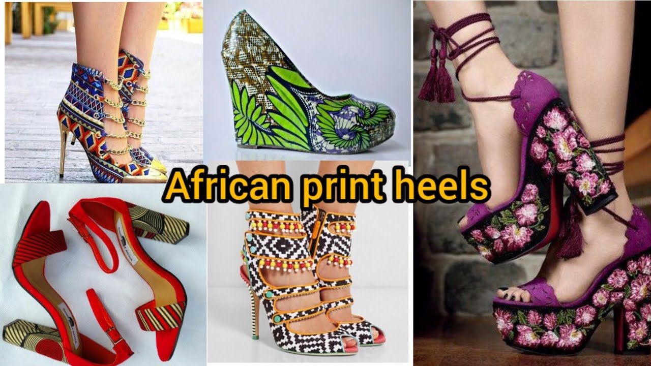 African print heels in fashion||Trendy fashion||#sandals #africanprints ...