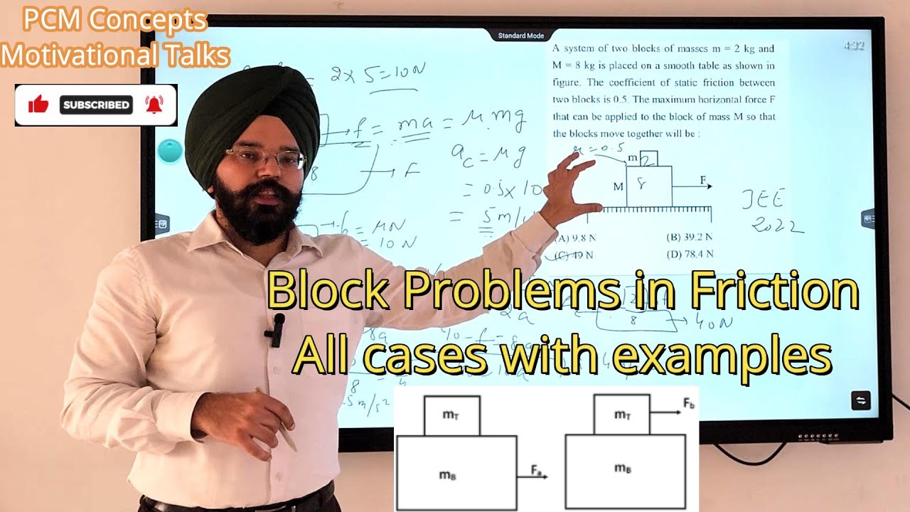 Block on block Problems in Friction: All cases with examples #class11th #jee #physics #neet ...