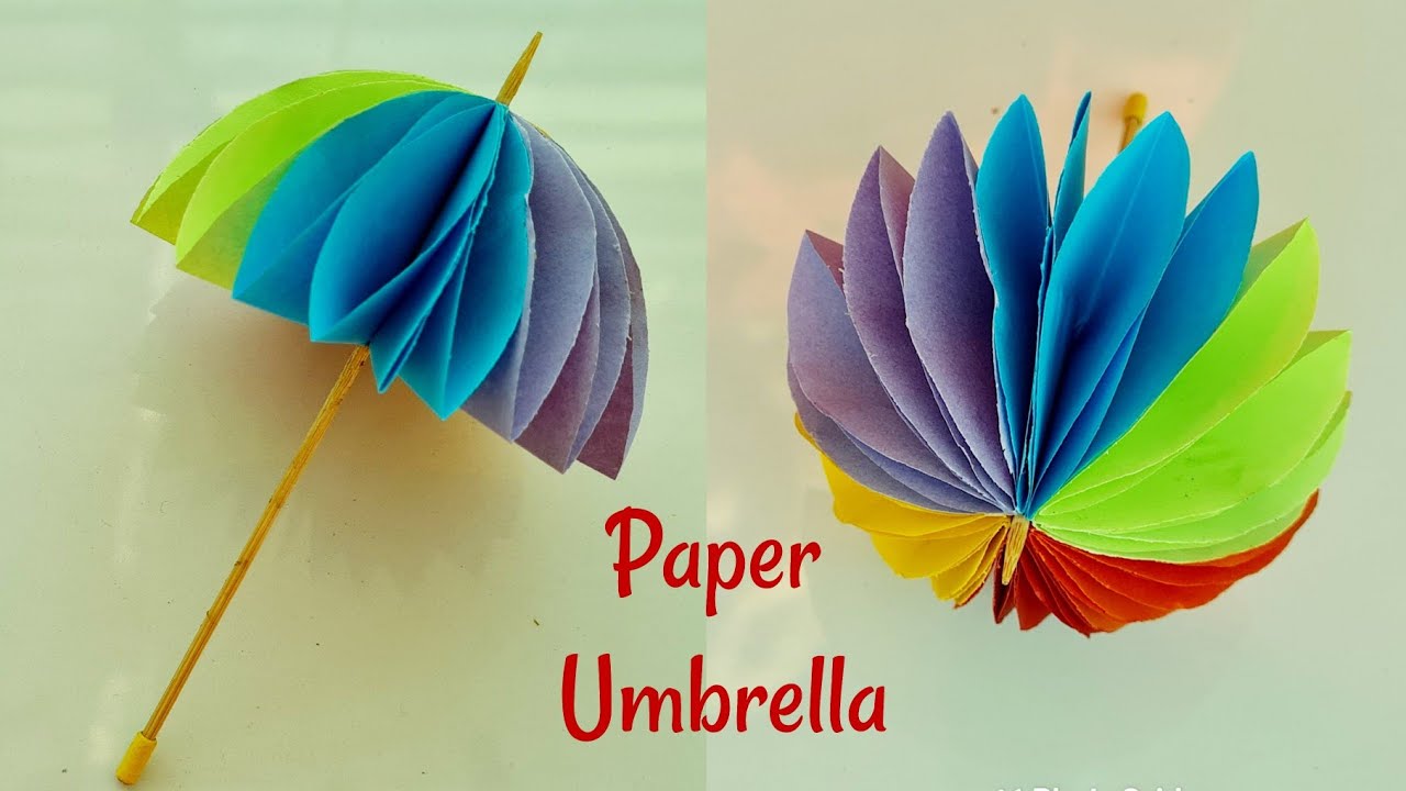 Easy Paper Umbrella | How To Make Umbrella | DIY Paper Craft | Diary Of ...