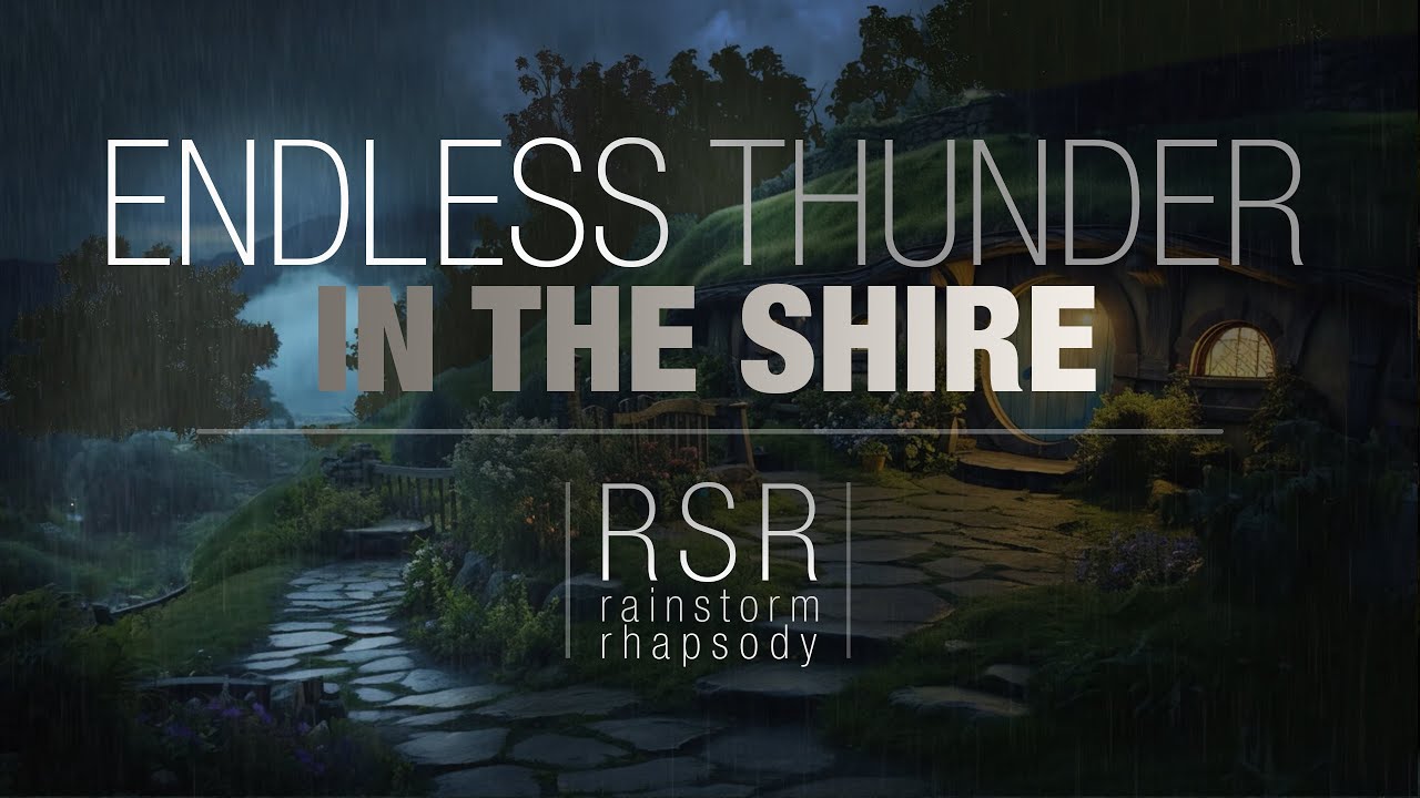 🌙 Heavy Rain and Non STOP Thunderstorm! | Rainstorm Time in the Shire ...