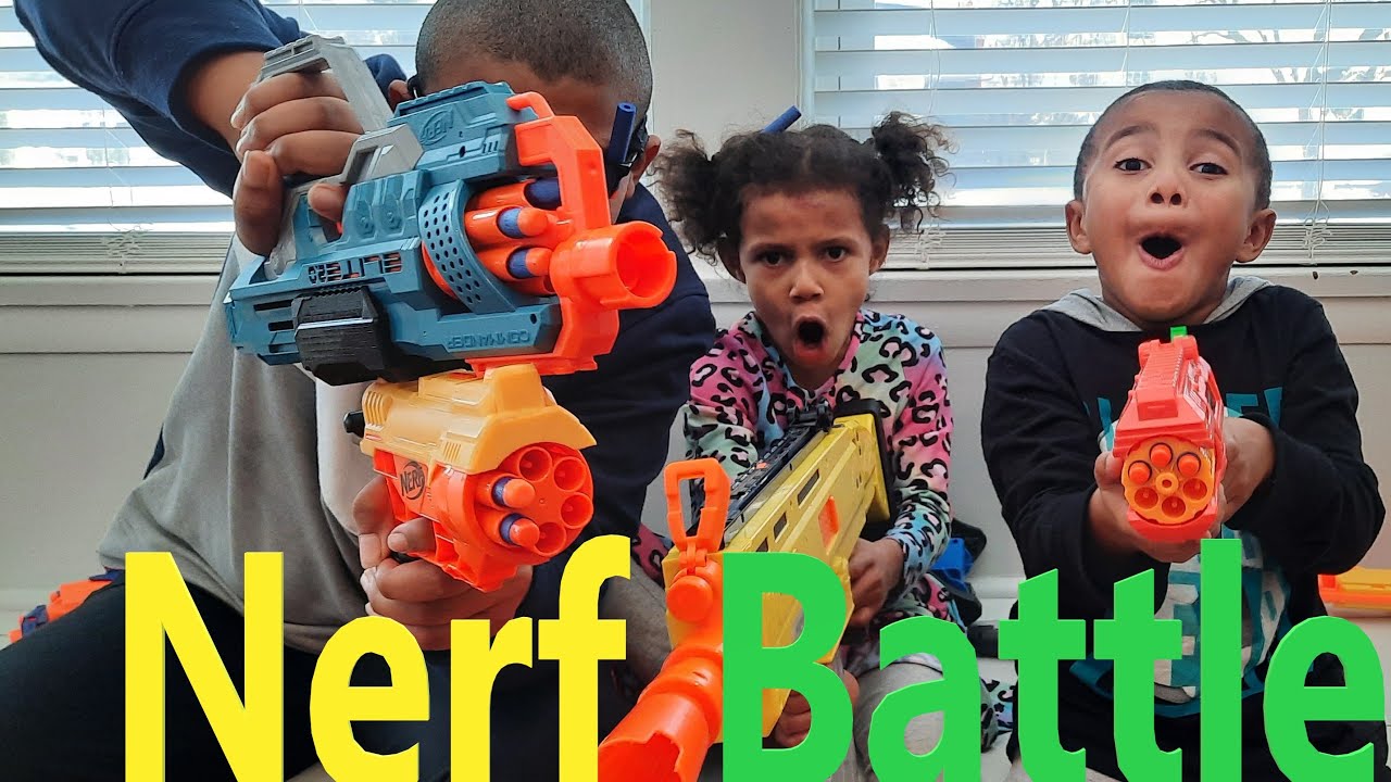 Nerf Battle Kids vs Dad | Nerf Battle | Nerf War | #nerfgun #zuru # ...