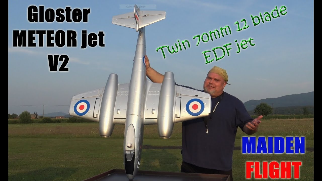 Dynam Gloster Meteor V2 Twin 12 blade 70mm EDF Jet 6S power Maiden ...