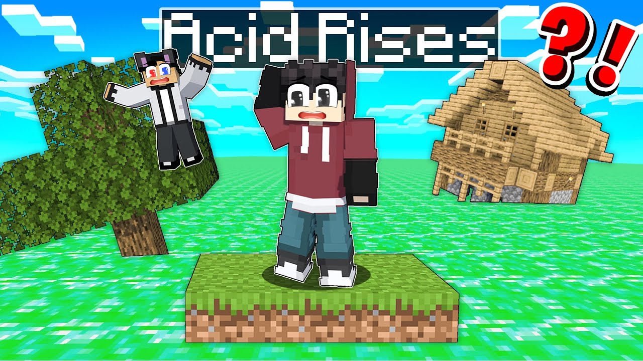 We're Stranded By A Acid Rises Every Second in Minecraft! - YouTube