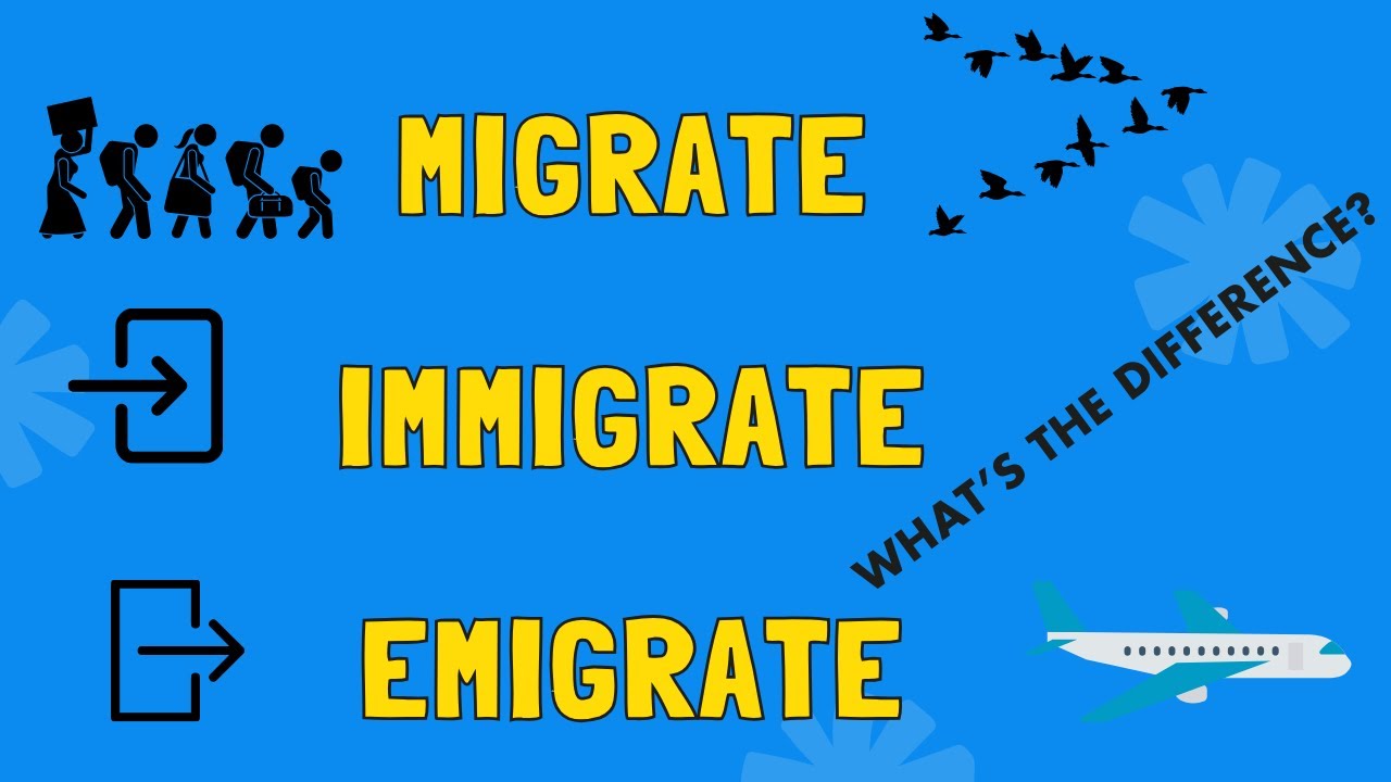 Migrate Vs. Immigrate Vs. Emigrate | What's the Difference?? - YouTube