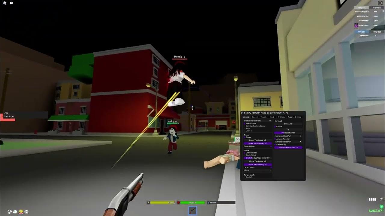 Roblox Da Hood Script Epl Slient Aim Aimlock Tracer AirShot AntiLock ...