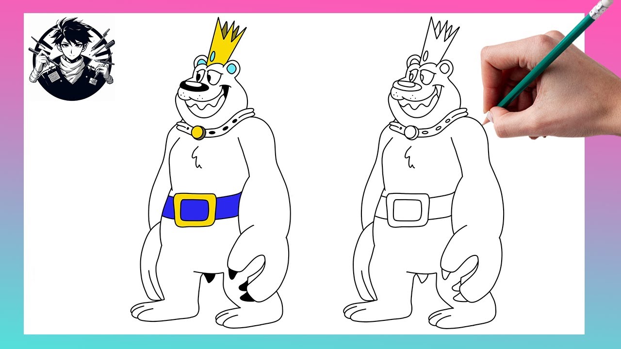 How to draw Polar Prince ️👑 from Clucky's Logic | Step by step - YouTube