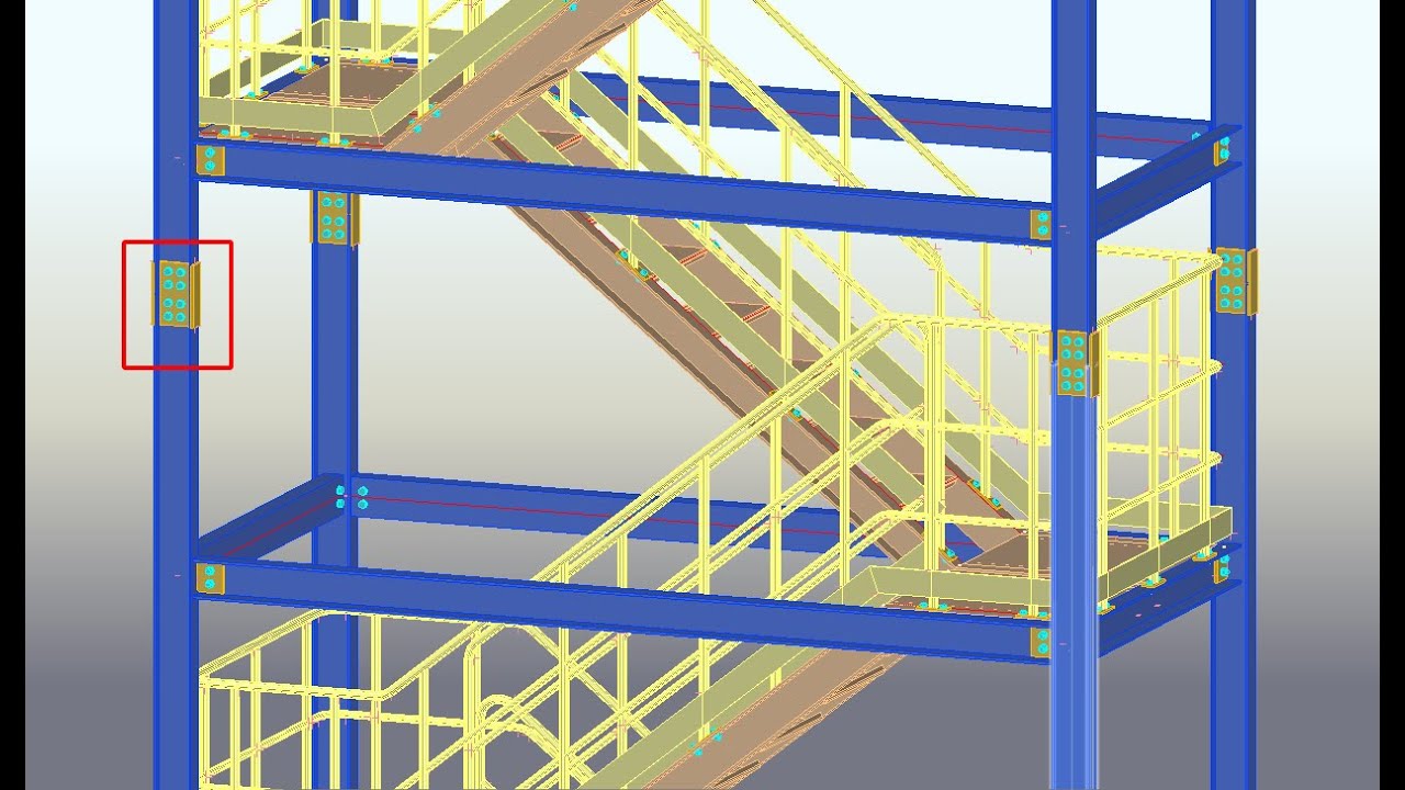 Advance steel _ How to do the Split beam and also Slice connect - YouTube