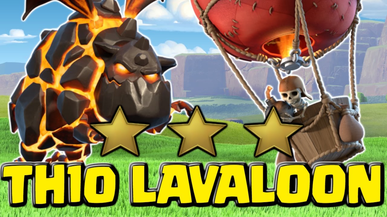 TH10 Lavaloon 3 Star Attack Strategy - Clash of Clans - YouTube