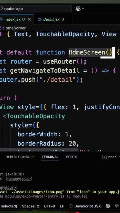 Implementation expo router in React-Native. #reactnative #coding #programming # ...