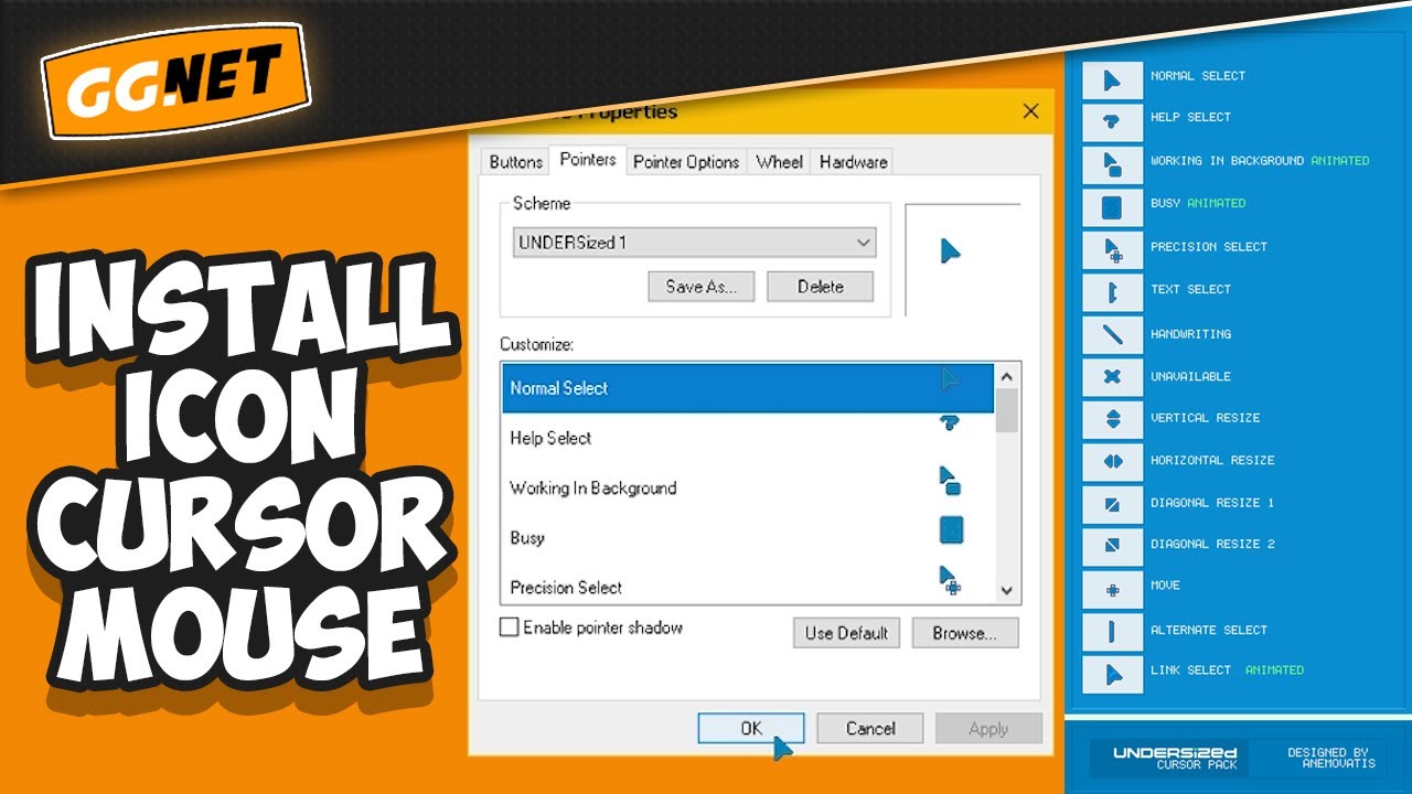 Tutorial Install dan Mengganti Icon Cursor Mouse Pada Windows - YouTube