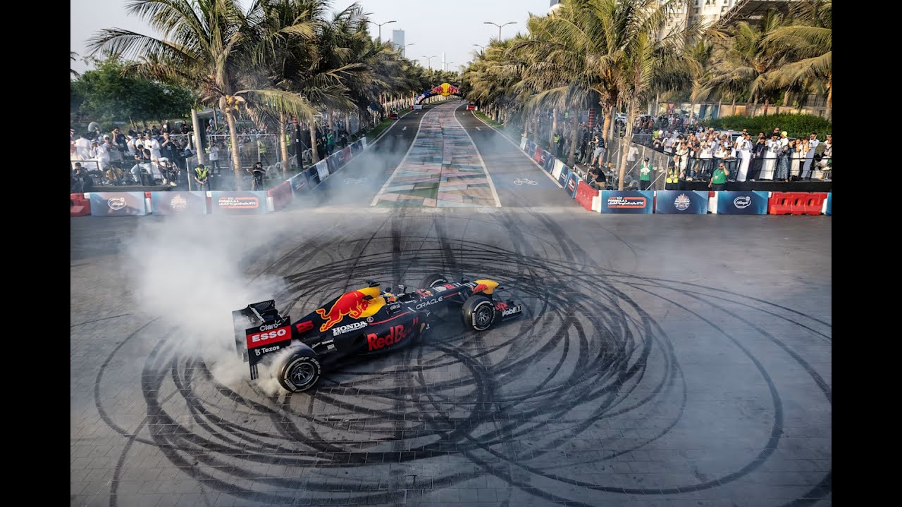 Red Bull show run on the streets of Jeddah, Saudi Arabia ...