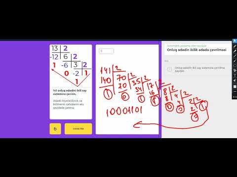 Rəqəmsal bacarıqlar 7 ci sinif. Modul 6.  Dərs 3. (Tam ədədlərin kompüterin yaddaşında təsviri)