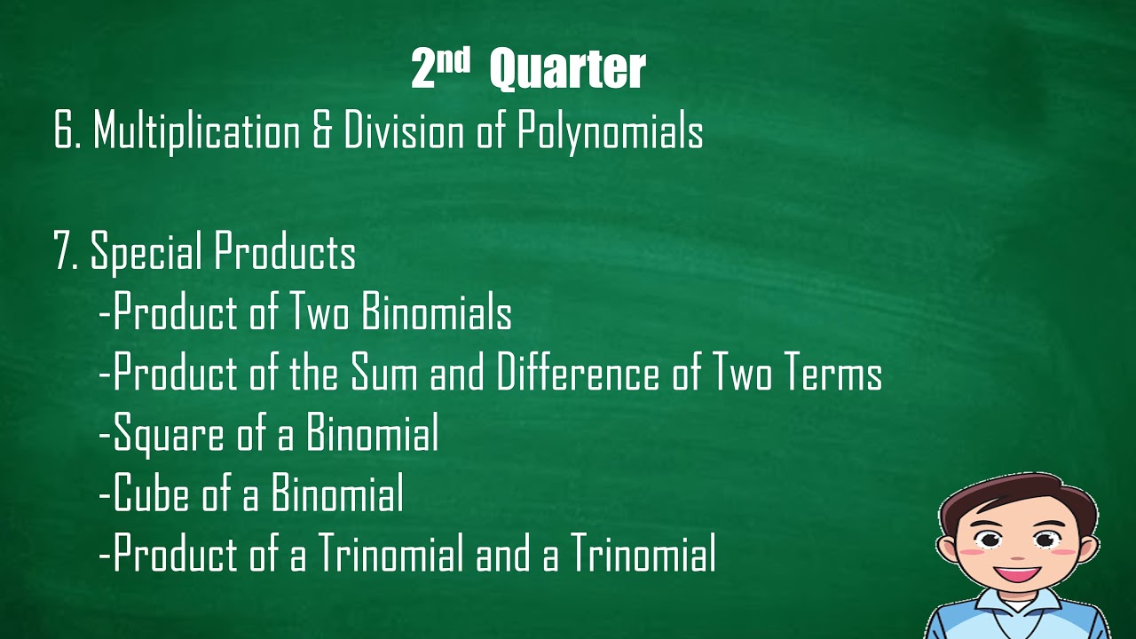 Grade 7 to Grade 10 I List of Math Lessons from 1st Quarter to 4th ...