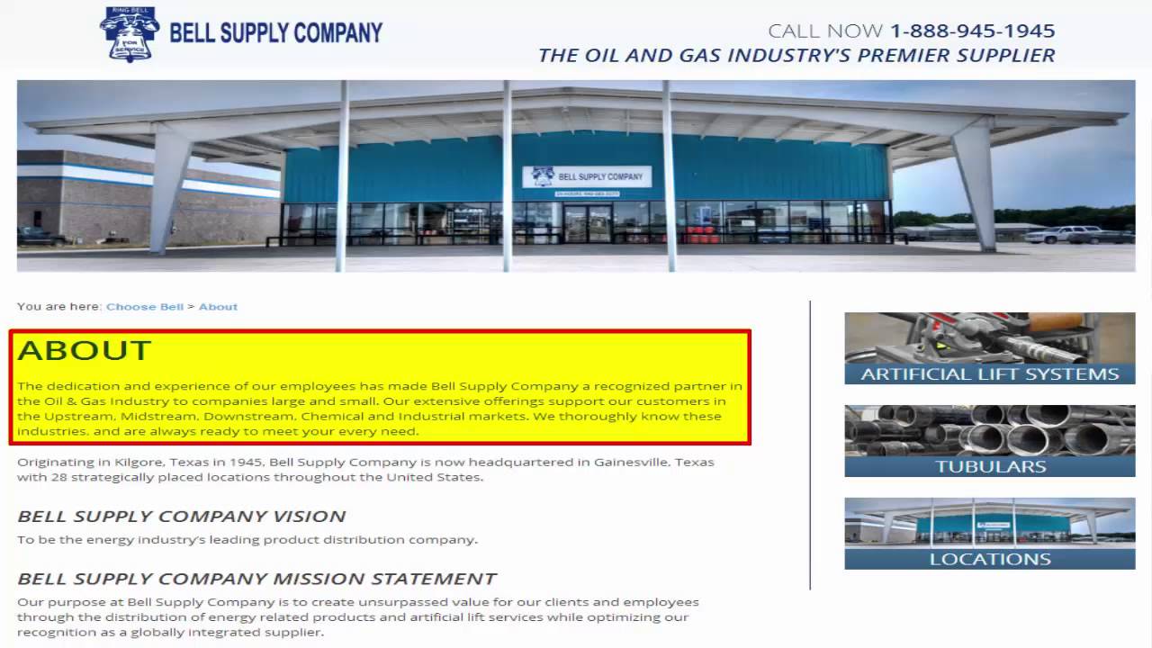 Bell Supply Company distribution of energy related products and ...