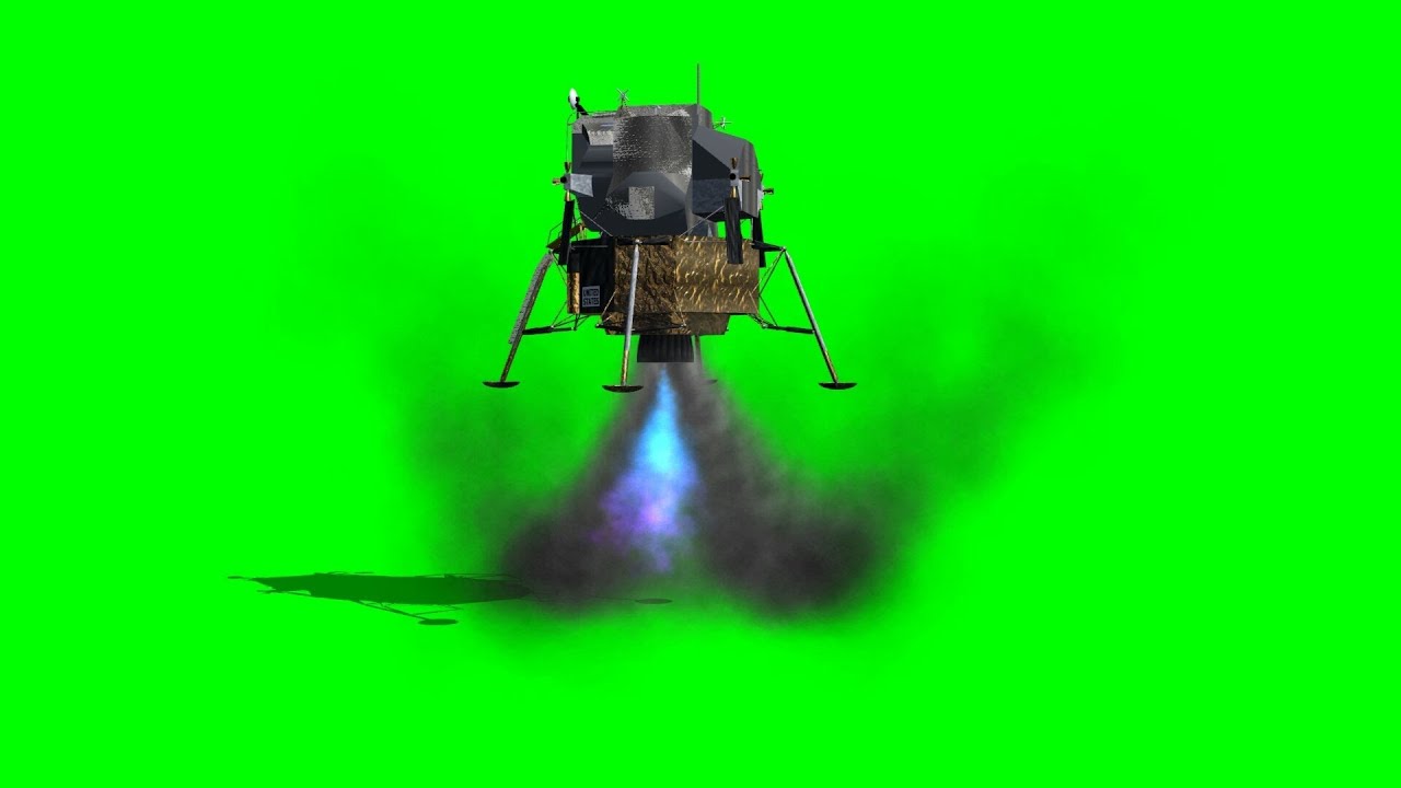 Apollo Lunar Module starts - green screen - free use - YouTube
