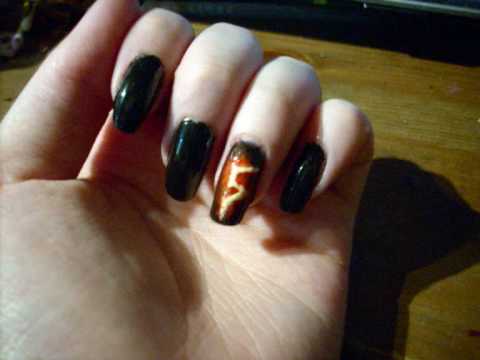Resident Evil 5 inspired nail art - YouTube