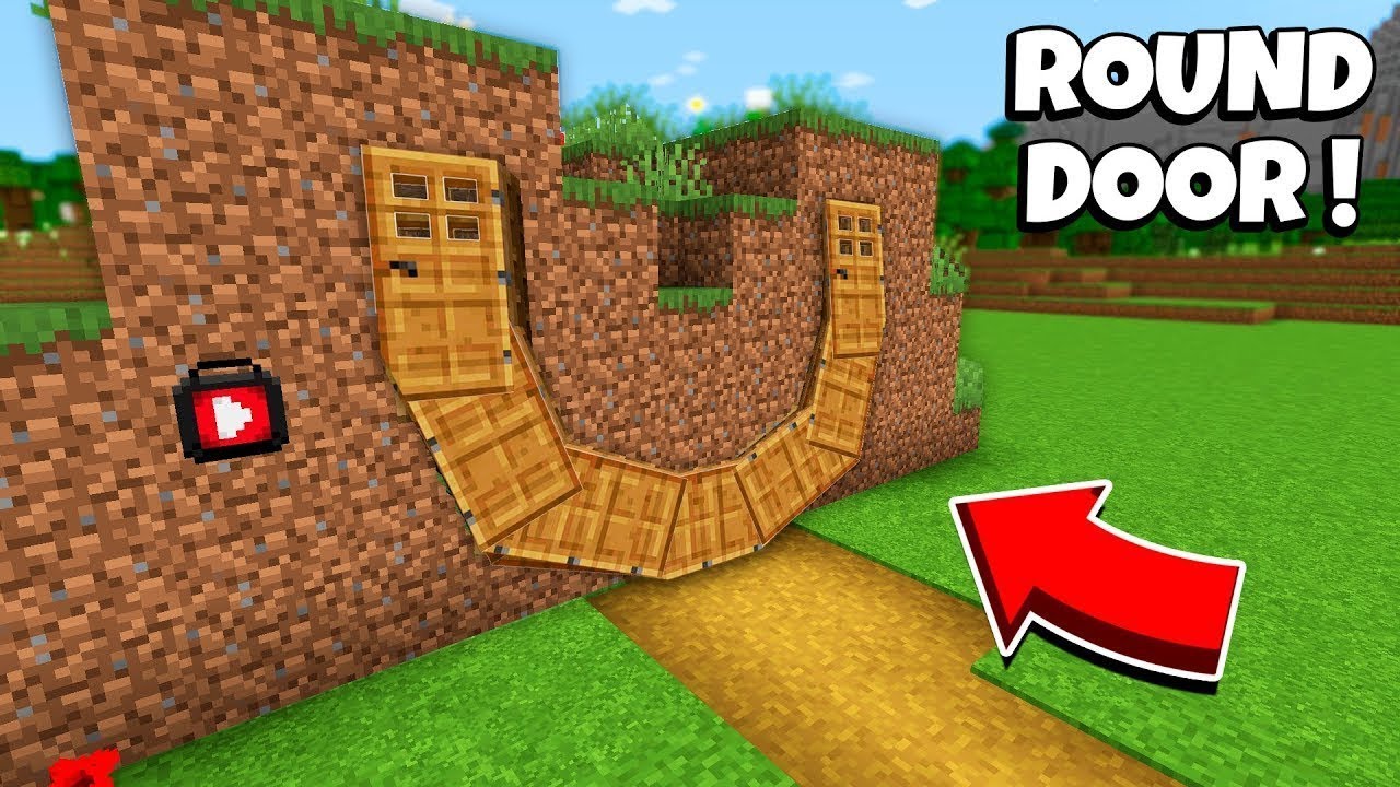 I found a LONGEST ROUND DOOR in DIRT in Minecraft ! What's INSIDE the ...