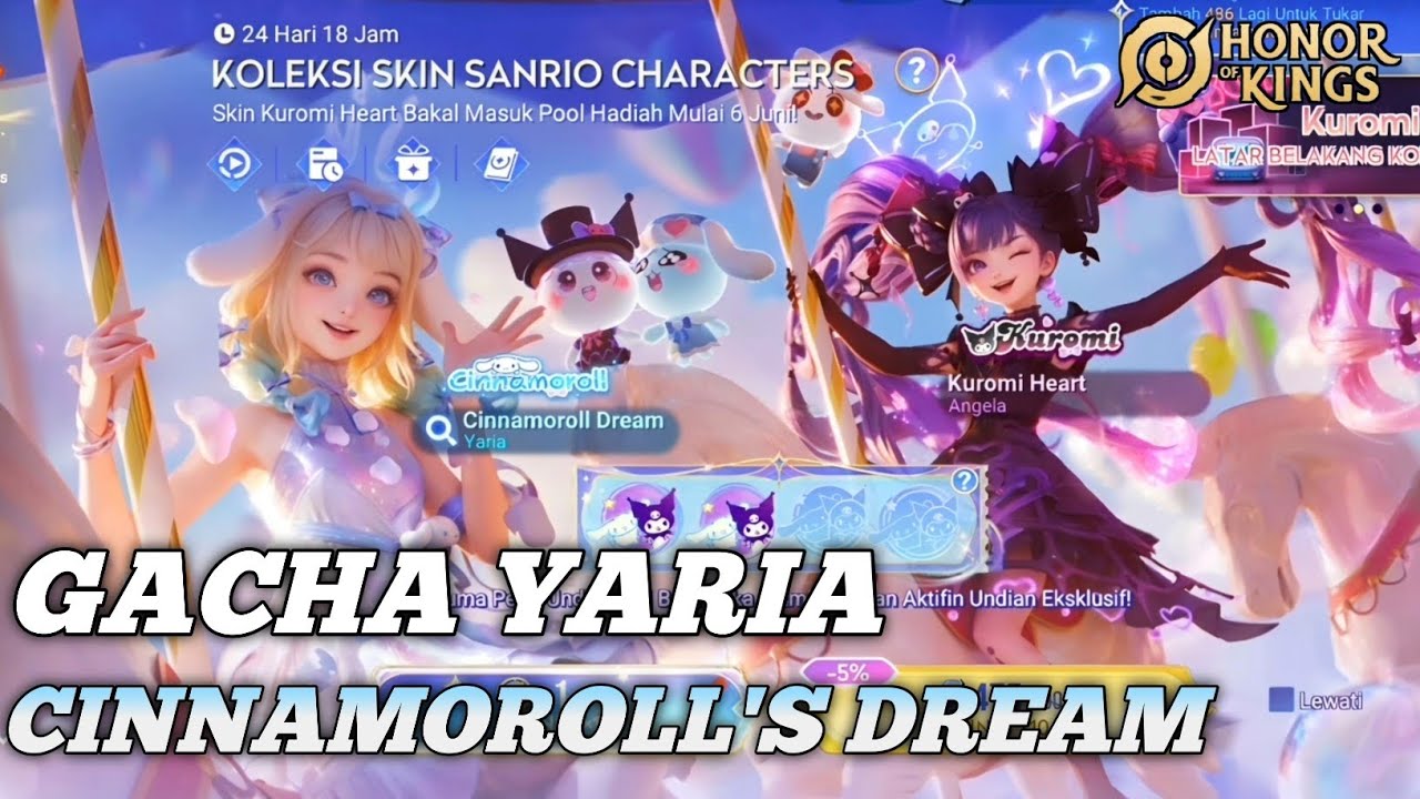 GACHA SKIN YARIA "CINNAMOROLL'S DREAM" HOKI DAPET LATAR SANRIO | HONOR ...