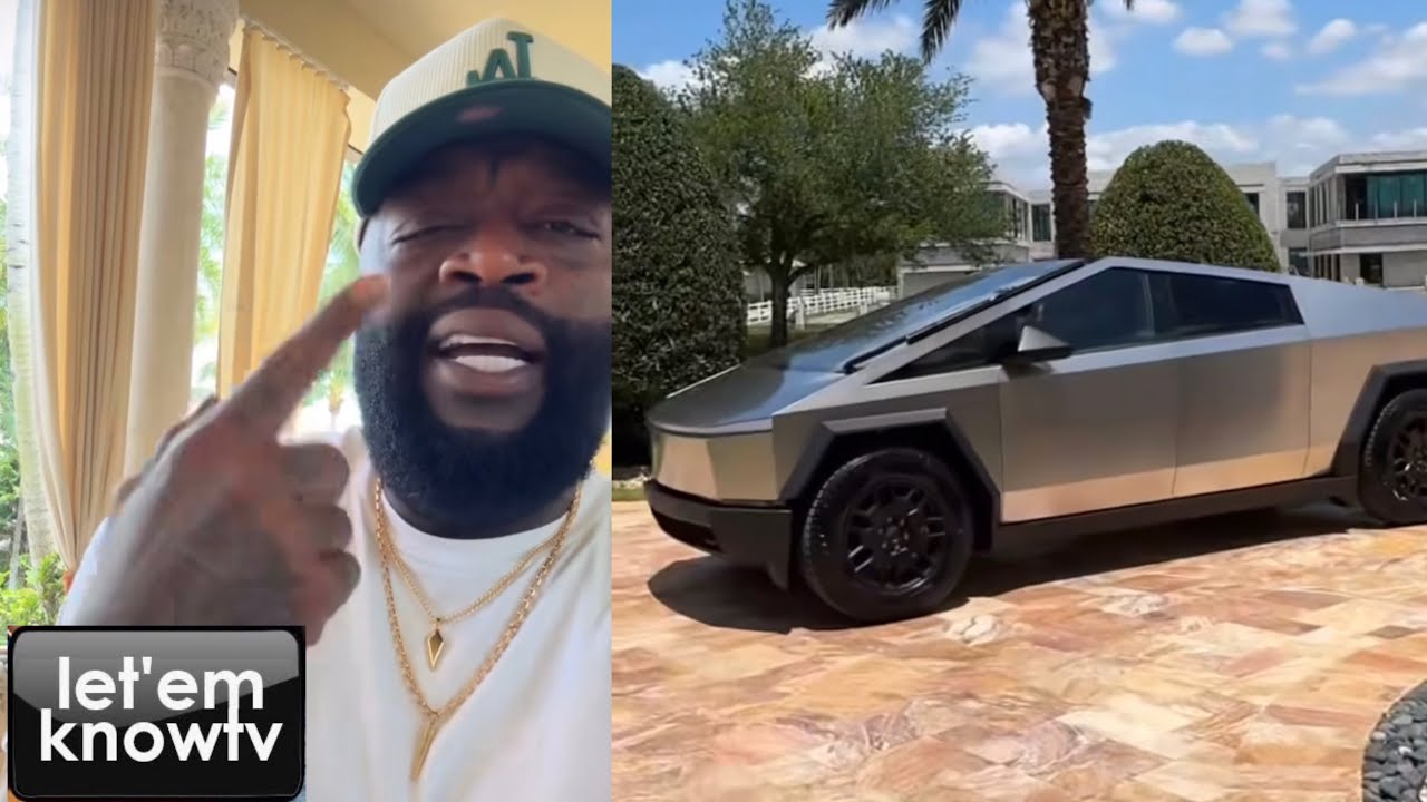 Rick Ross Gets His Tesla Delivered To Him & Takes A Ride In It While ...