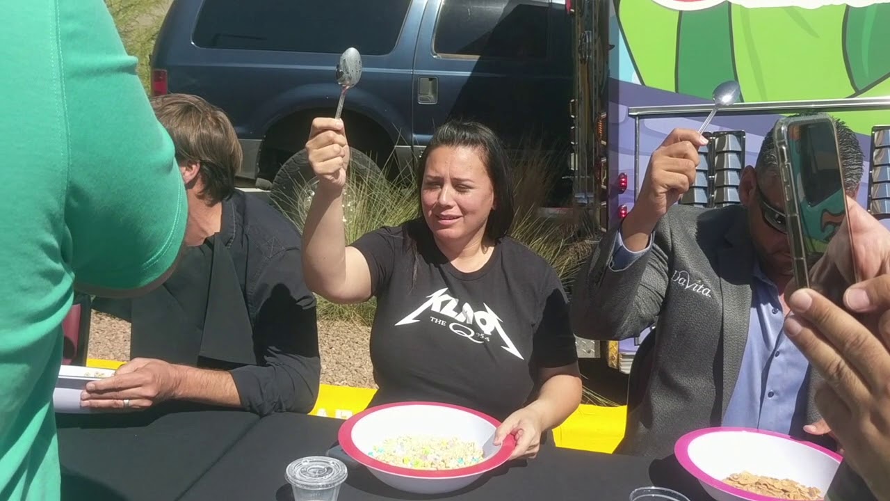 Veronica's Cereal Eating Contest - YouTube