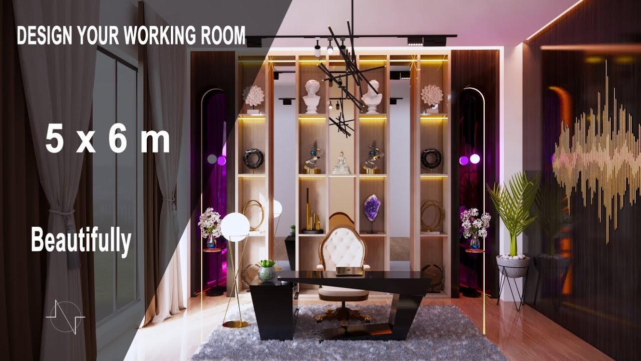Design Beautiful Interior Personal office in beautiful home - YouTube