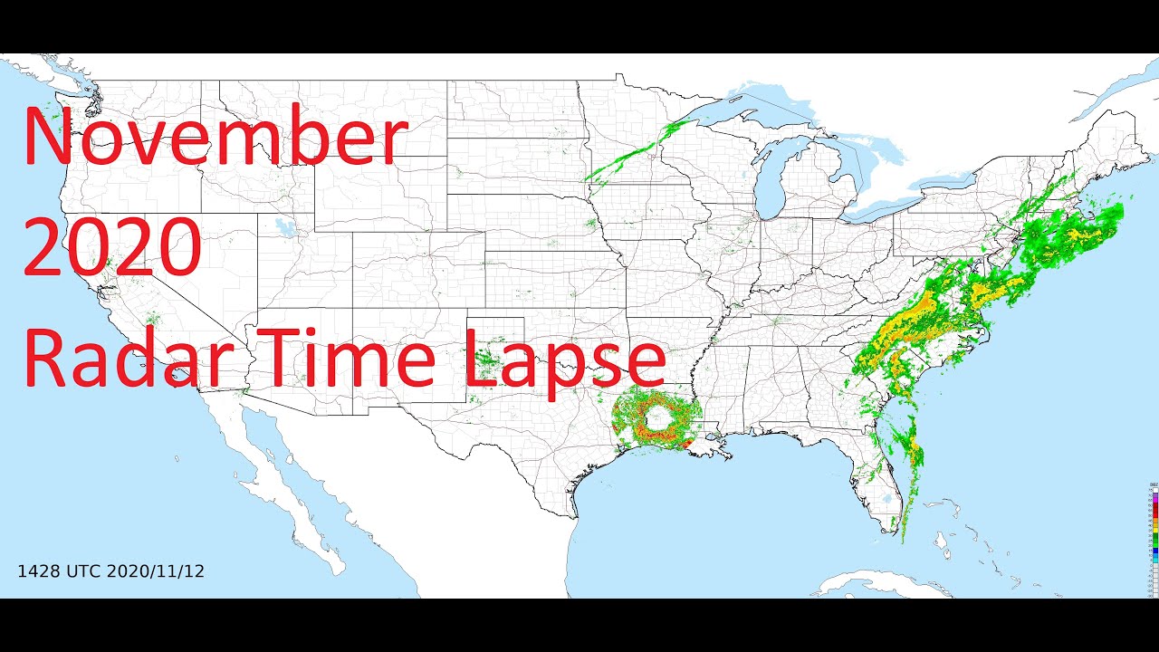 November 2020 US Weather Radar Time Lapse Animation - YouTube