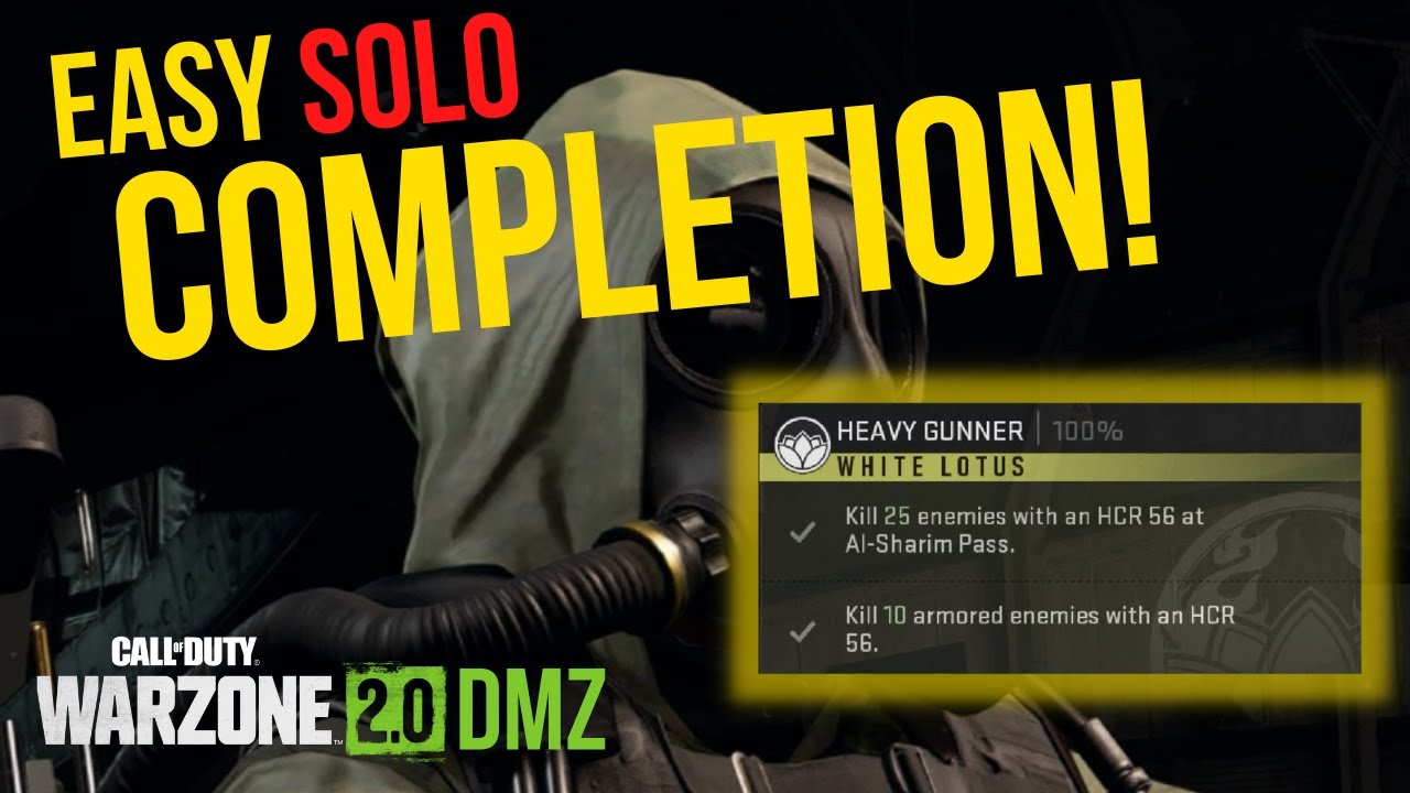 EASY SOLO Heavy Gunner Mission Completion for White Lotus | Call of ...