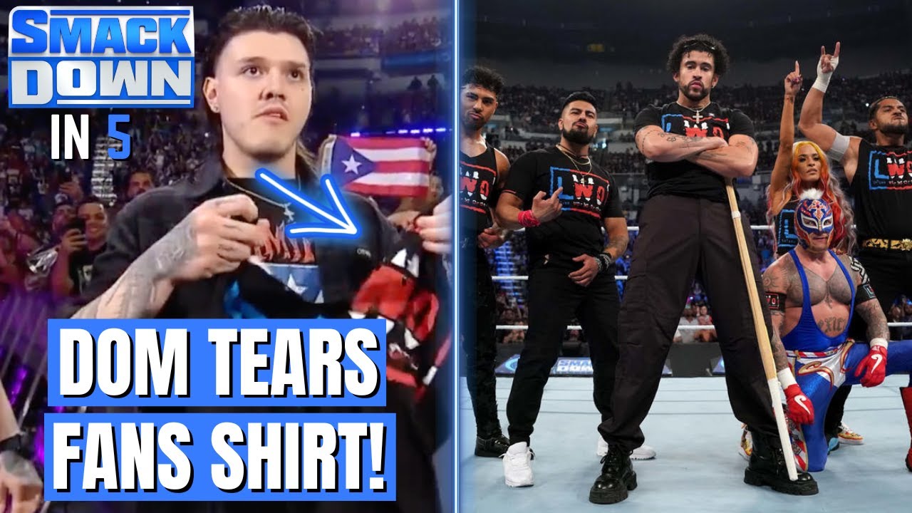 🔵WWE SMACKDOWN IN 5! BAD BUNNY & THE LWO STAND TALL! MORE BLOODLINE ...