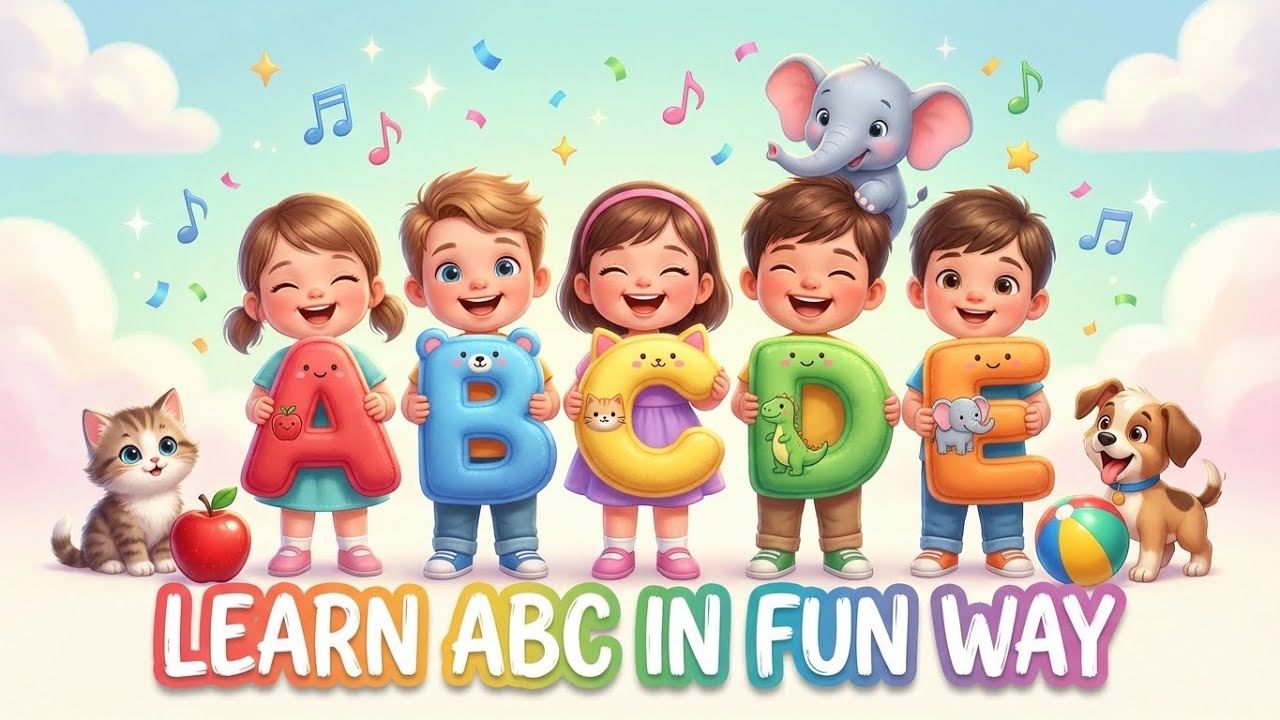 ABC Song for Kids 🎵 | Learn Alphabet A to Z | Fun Educational Cartoon ...